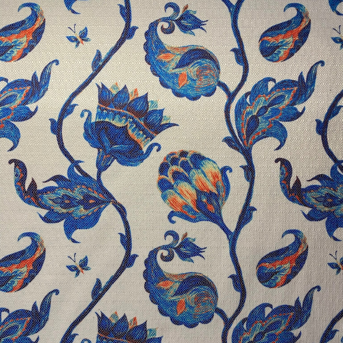 Tela Maya - Laia paisley azul – Telas Deco